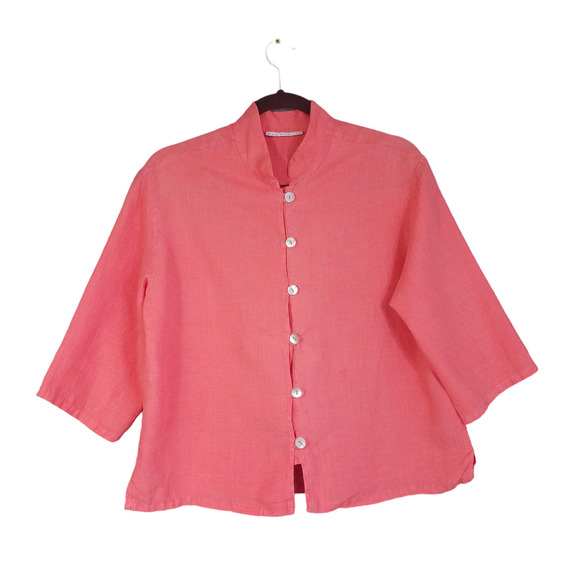 bryn Walker | Jackets & Coats | Bryn Walker Coral Linen Jacket Womens ...